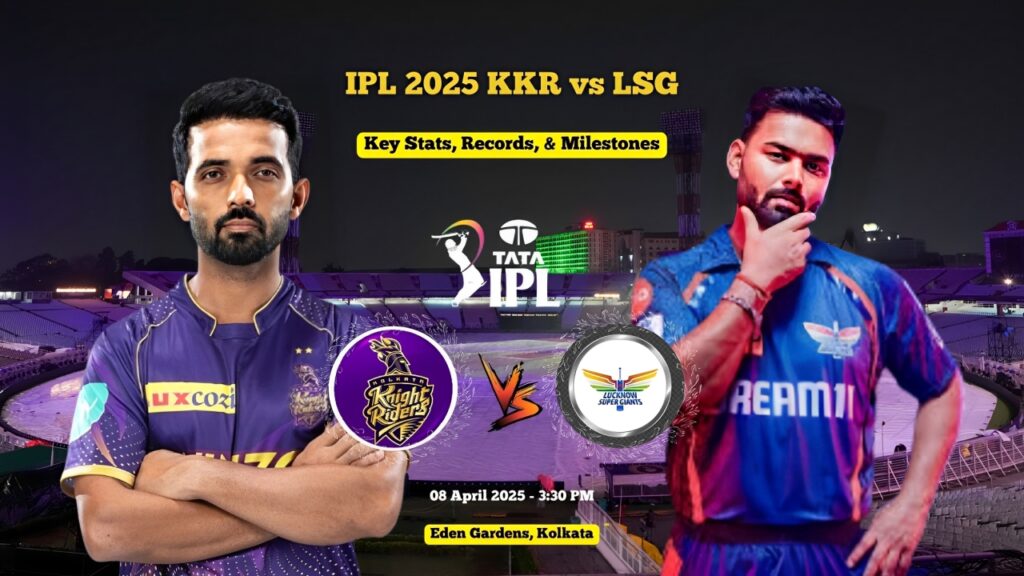 IPL 2025 KKR vs LSG: Key Stats, Records, & Milestones